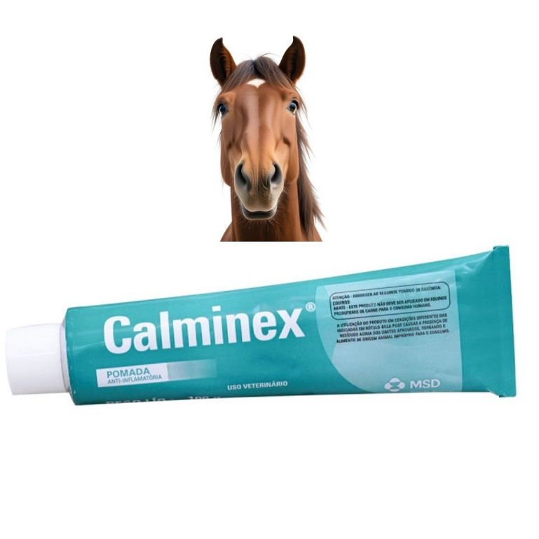 Calminex Pomada Uso Veterinário 100g Dores Pancadas Equinos | Shopee Brasil