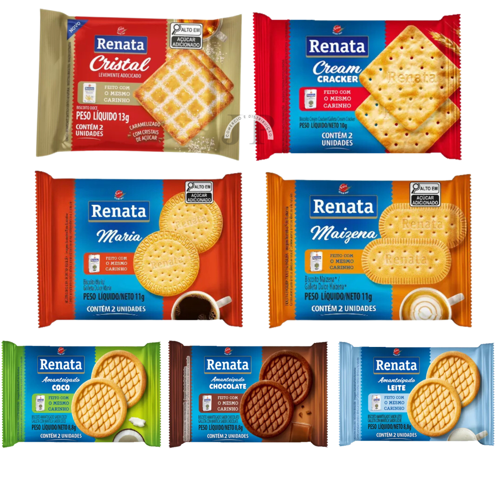 120 Sachês Biscoitos Renata Individuais Variedade de Sabores | Shopee ...