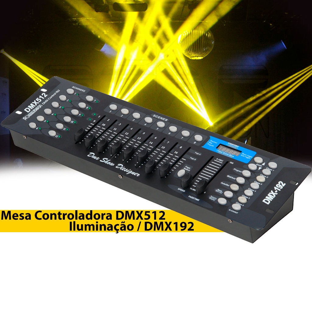 Mesa DMX 512 Controladora 192 Canais Cabo DMX | YDTECH | Shopee Brasil