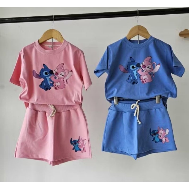 Conjunto verão stitch infantil menina | Shopee Brasil