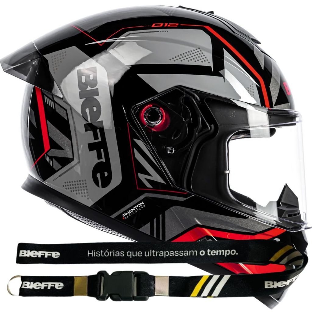 Capacete Bieffe B-12 phanton Masculino Feminino Com Easy Fit B12 ...