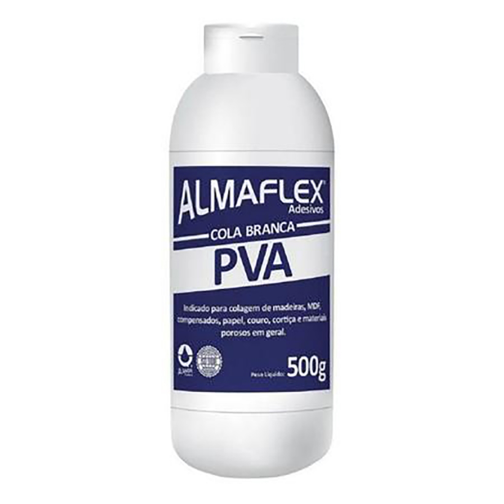Cola Branca PVA Extra Universal 500g Flexível e Resistente Almaflex ...