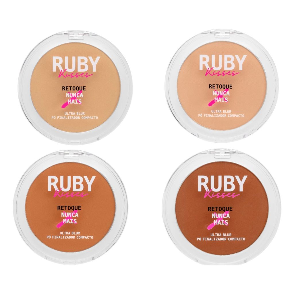 Pó Finalizador Compacto Translúcido Fixador Ultra Blur Retoque Nunca Mais Ruby Kisses | Shopee ...