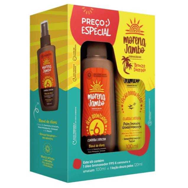 Kit Óleo Bronzeador 120ml + Doura Pelos 100ml Cenoura e Urucum ...