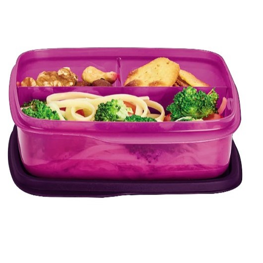 Tupper Tupperware Basic Line com Divisórias 550ml Ametista | Shopee Brasil
