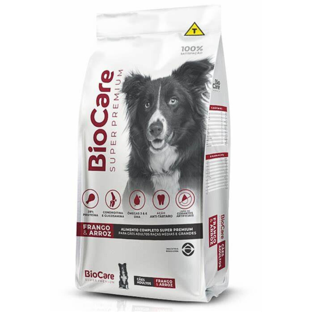 Ração Biocare Para Cães Adultos Sabor Frango/arr 15kg | Shopee Brasil