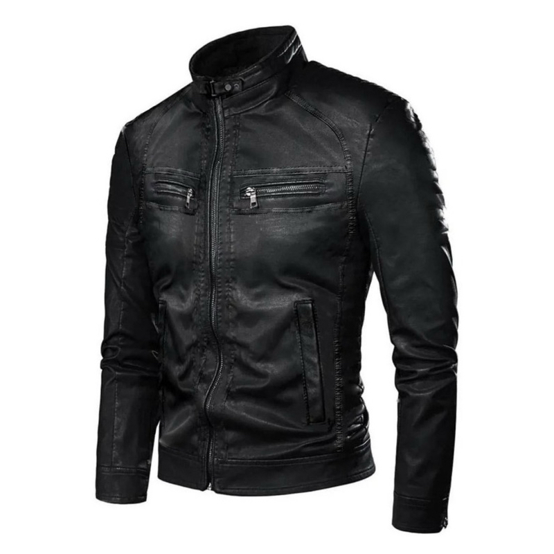 Jaqueta De Couro Forrada Masculina Moda Inverno Motoqueiro Frio III ...