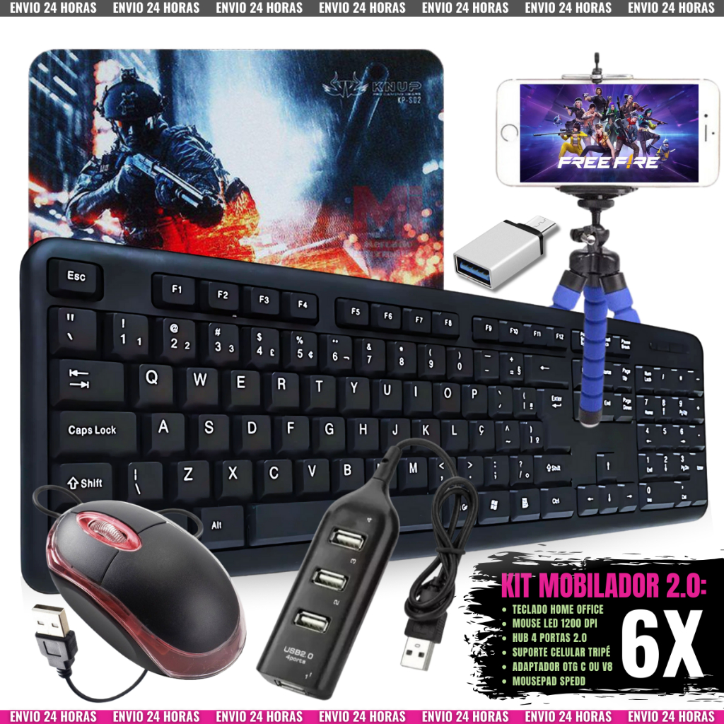 Kit Mobilador Gamer Completão Mobilador Teclado Mouse | Shopee Brasil
