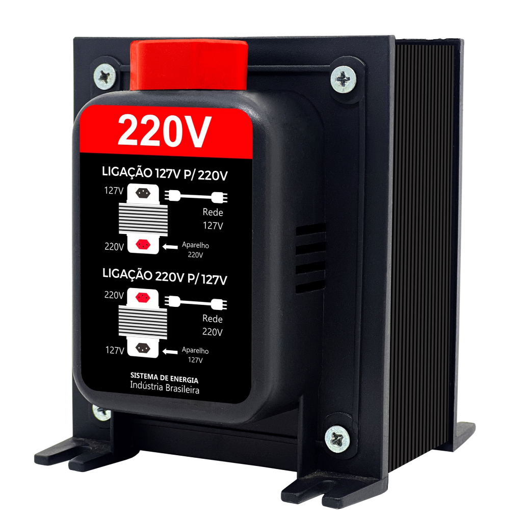 Auto Transformador 110 220 de 5000vaConverte Voltagem 220v / 127v e 127 / 220 Energia. | Shopee ...
