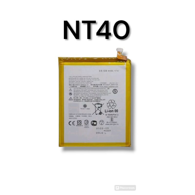 BATERIA COMPATÍVEL COM NT40 MOTO E20 - NOVA | Shopee Brasil