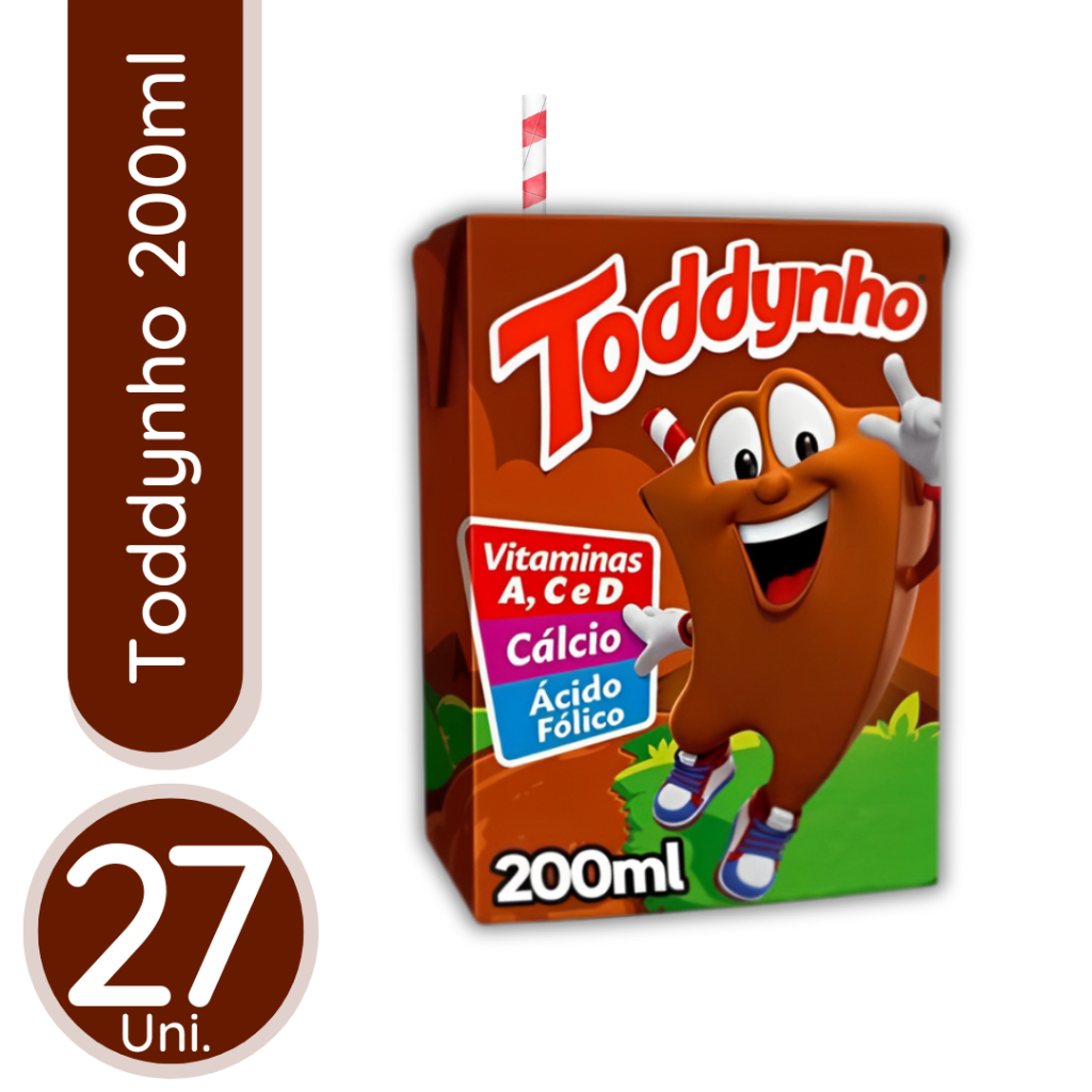 Bebida Láctea Uht Chocolate Toddynho 200ml - 27 Unidades | Shopee Brasil