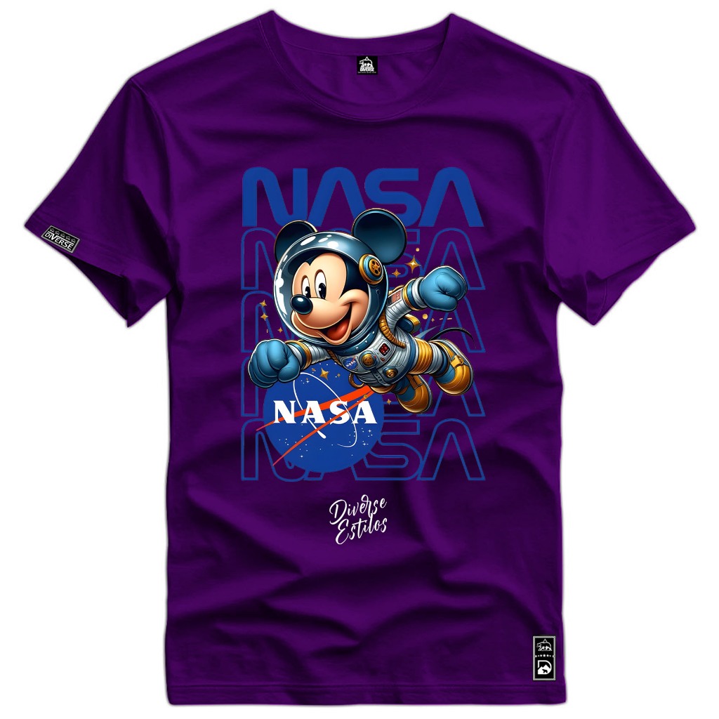 Camiseta Masculina Nasa Mouse Blusa Camisa Street Wear Manfinity T ...