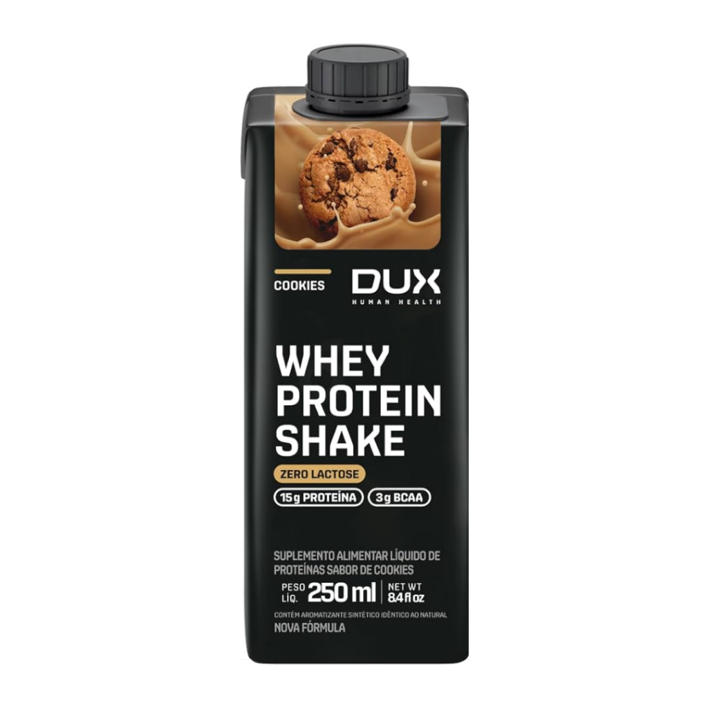 Whey Protein Shake Zero Lactose 250ml Sabor Cookies - Dux Nutrition ...