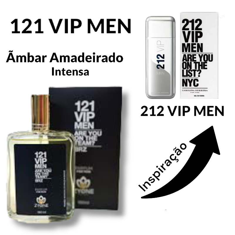 Perfume Masculino 121 Vip Men Zyone 100/28ml DURA 12HRS NO CORPO ...