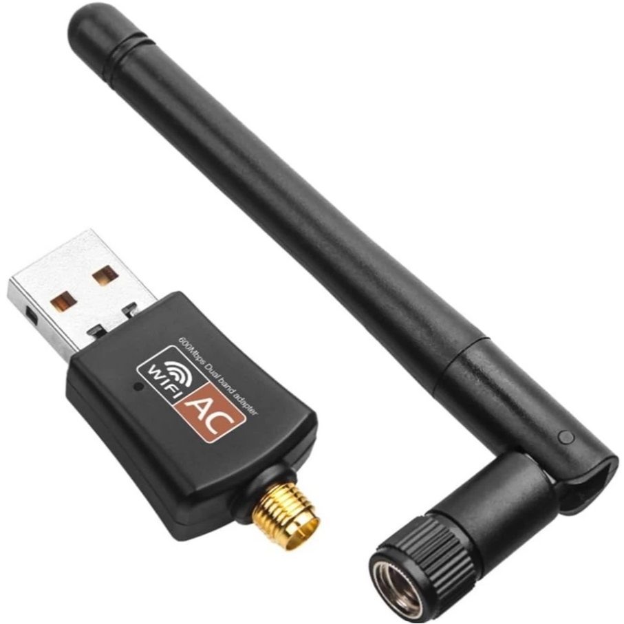 Adaptador Wifi Usb Dual Band Ac 600 5g Antena 2dbi Internet | Shopee Brasil