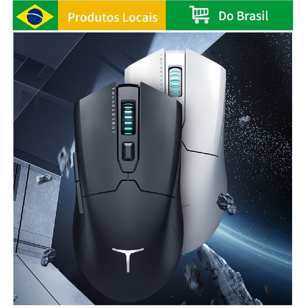 Mouse Gamer Thunderobot ML602 PAW3395 - Wireless Recarregável - 26000DPI | Shopee Brasil