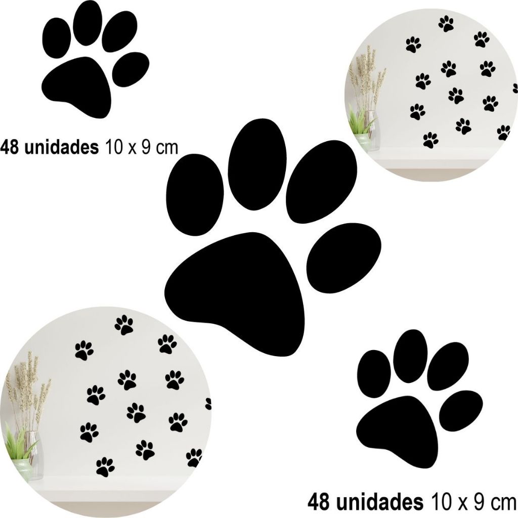 Adesivo Decorativo de Patinhas Para Pet Shop Espaço Pet | Shopee Brasil