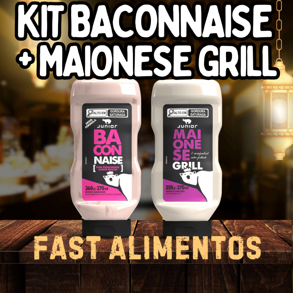 Kit Baconnaise Maionese Grill Junior Molho Cremoso Defumado Gourmet 2 ...