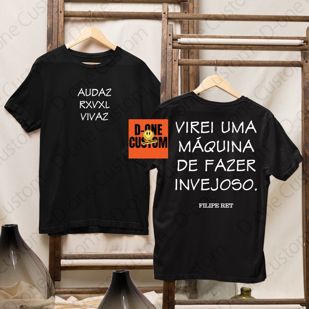 Camisa Camiseta Filipe Ret Audaz Rxvxl Vivaz Vivei Uma Máquina de Fazer ...