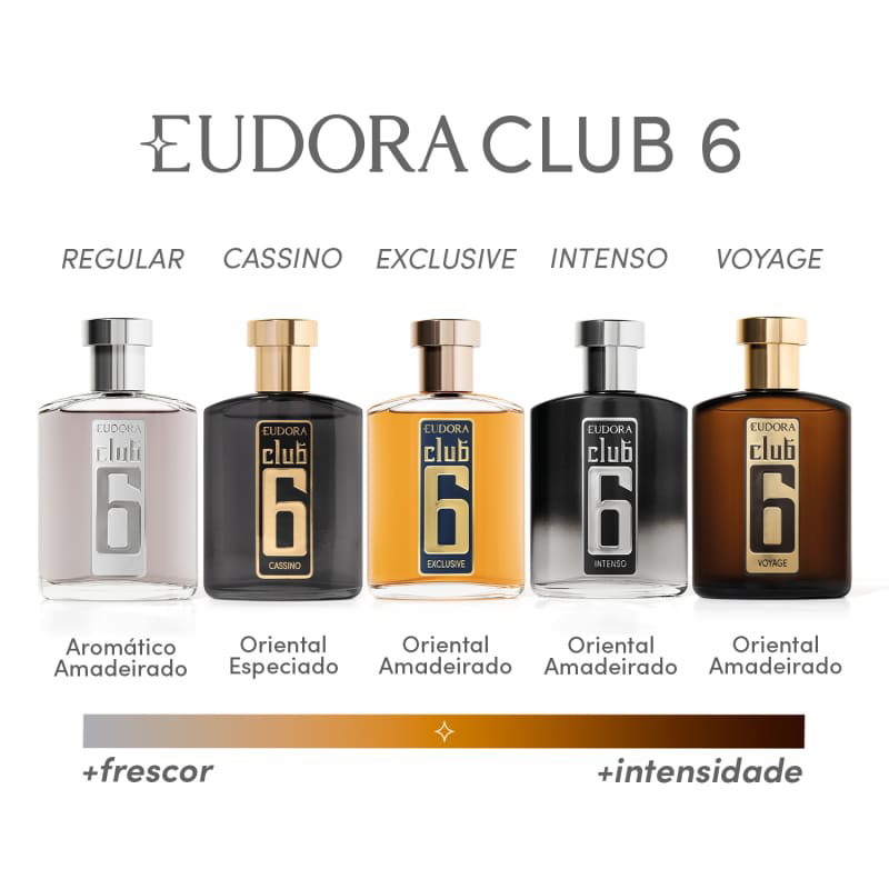 Perfume Club 6 Cassino, Exclusive, Voyage,Fever,Eudora 95ml | Shopee Brasil