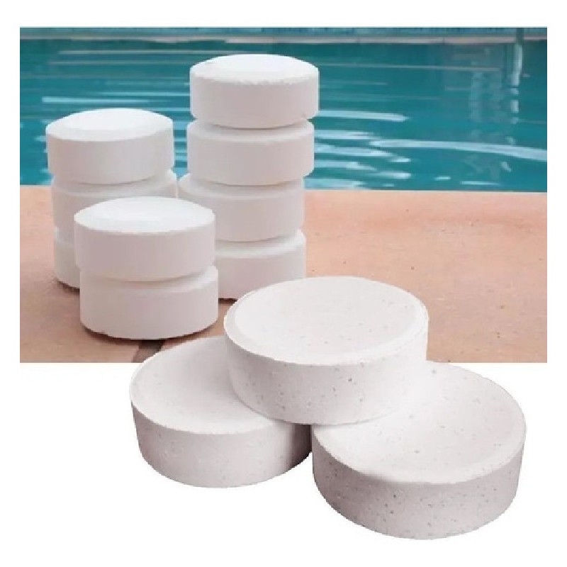 Kit 5x Pastilhas de cloro Em Tablete 200 gramas. Para Piscinas | Shopee ...