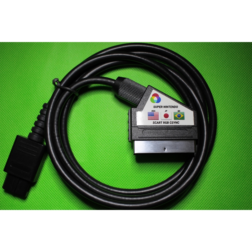 Scart rgb c-sync blindado para Super Nintendo | Shopee Brasil