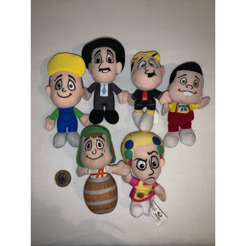 Turma do Chaves 6 bonecos Mc Donalds em Plush Ler Descrição | Shopee Brasil