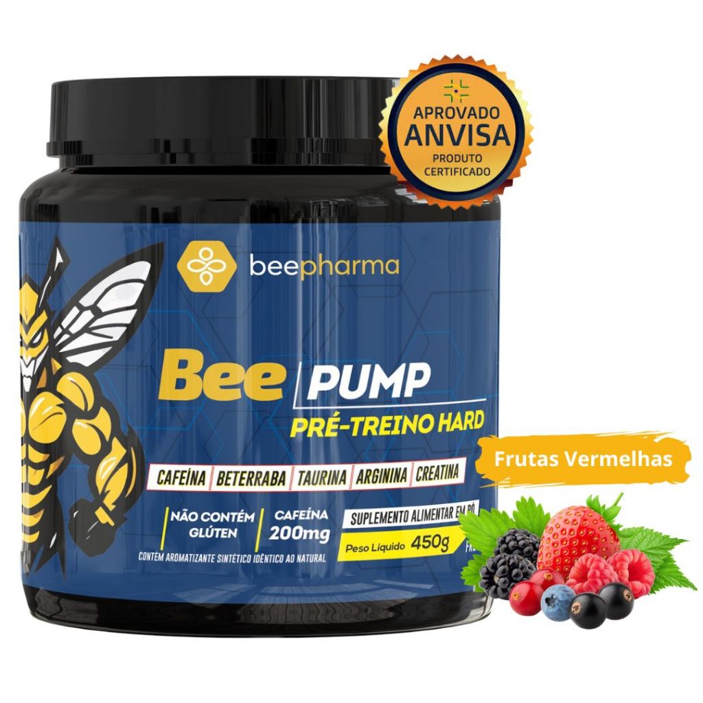 Pré Treino Bee Pump Hard Máxima Força Performance Explosiva Nos Treinos ...