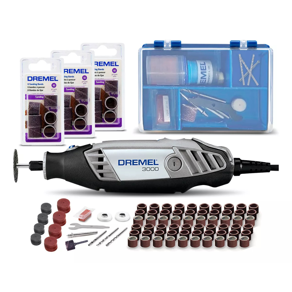 Micro Retífica Dremel 3000 N/200 Com 200 Acessórios 120w 50hz/60hz | Shopee Brasil
