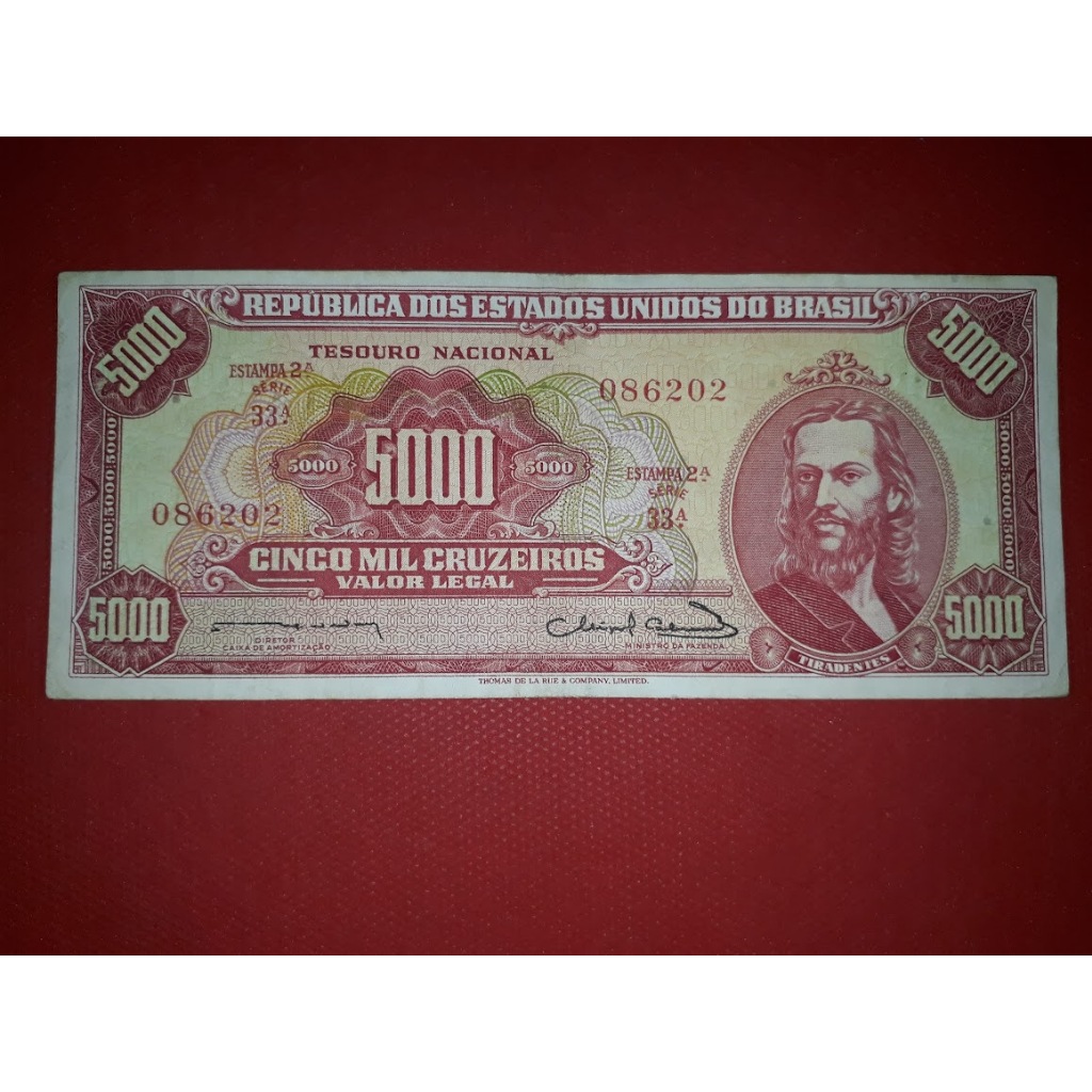 Cedula C 107 5000 Cruzeiros 1963 - MBC Anuncio 0228 | Shopee Brasil