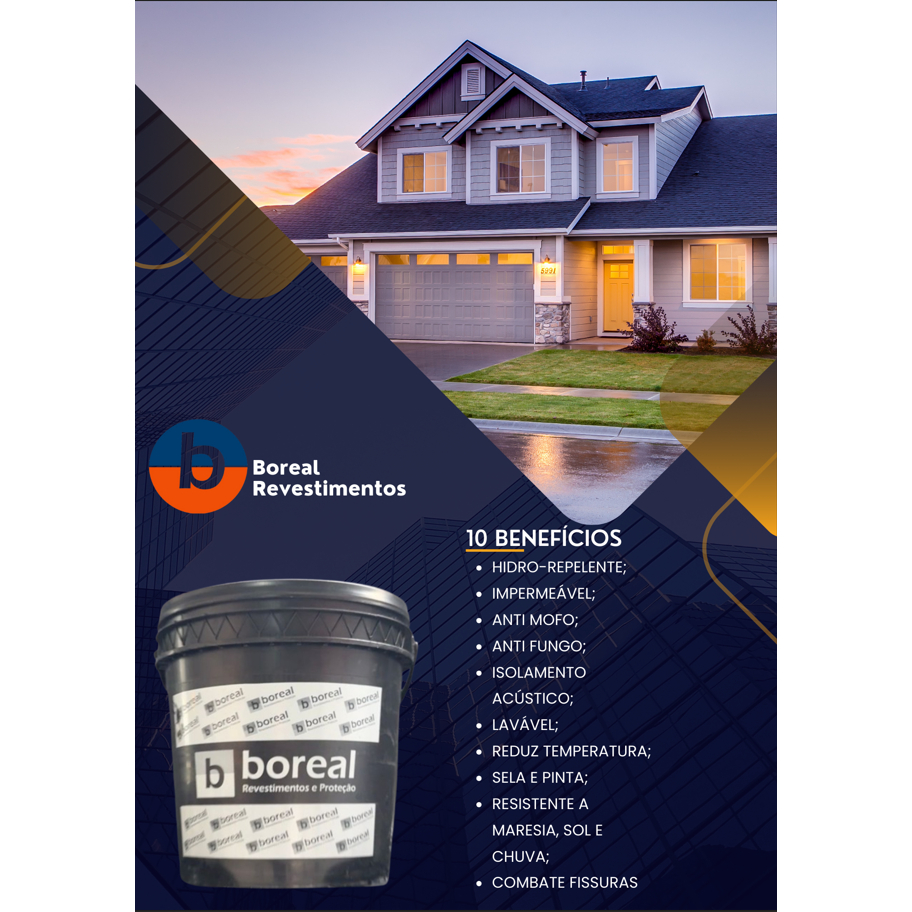 Tinta Emborrachada Borracha Líquida Boreal Parede, laje e reboco cor ...