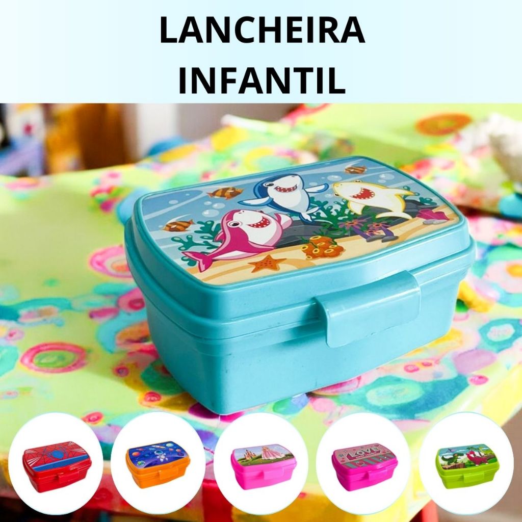Lancheira Plastica Infantil C/ Divisoria Astronauta | Shopee Brasil
