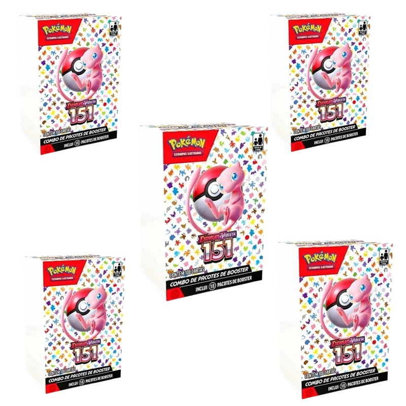 5 Mini Booster Box Pokémon 151 Original Copag | Shopee Brasil
