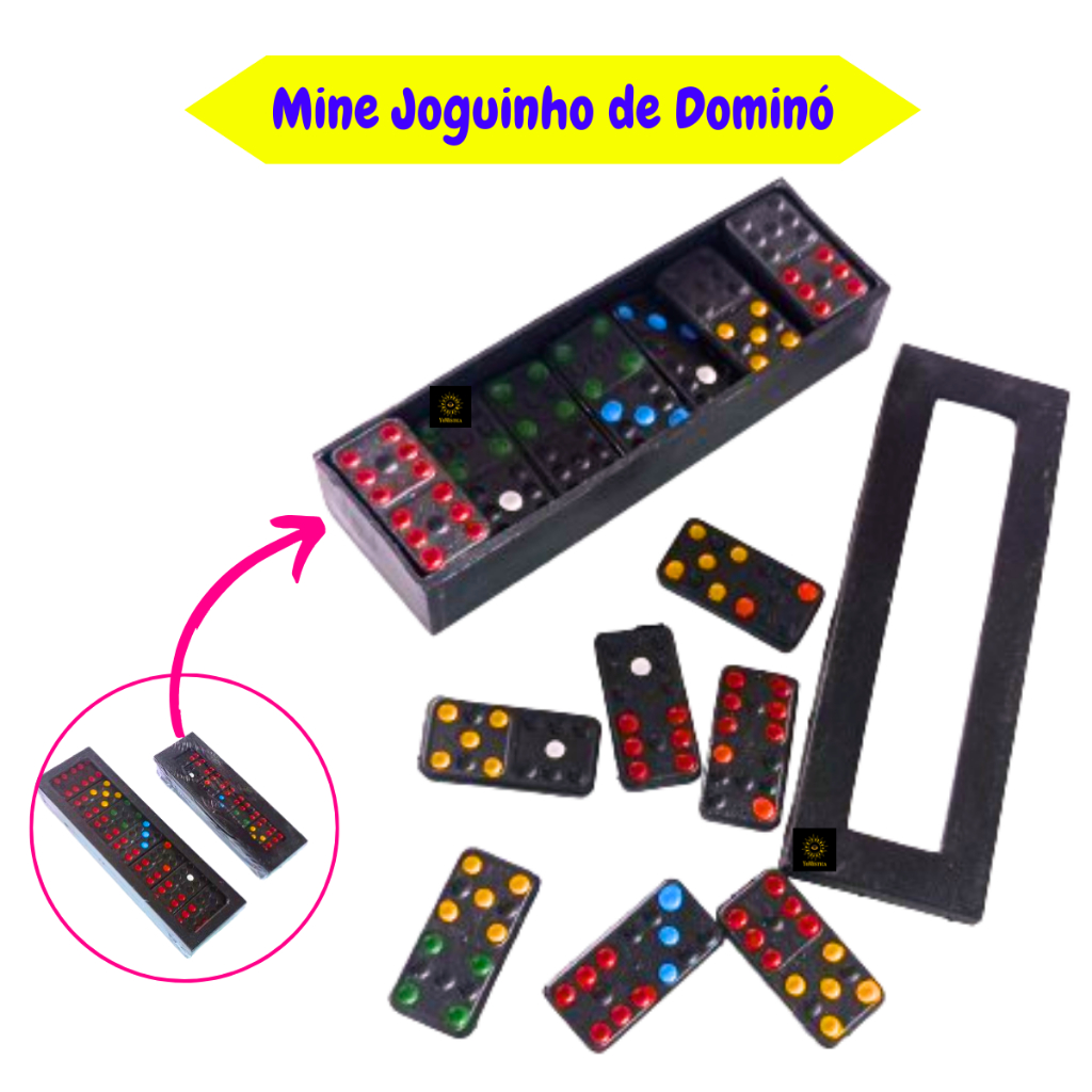 Dominó Kit 5 Jogos de MINI Domino Infantil Lembrancinha de festas e ...