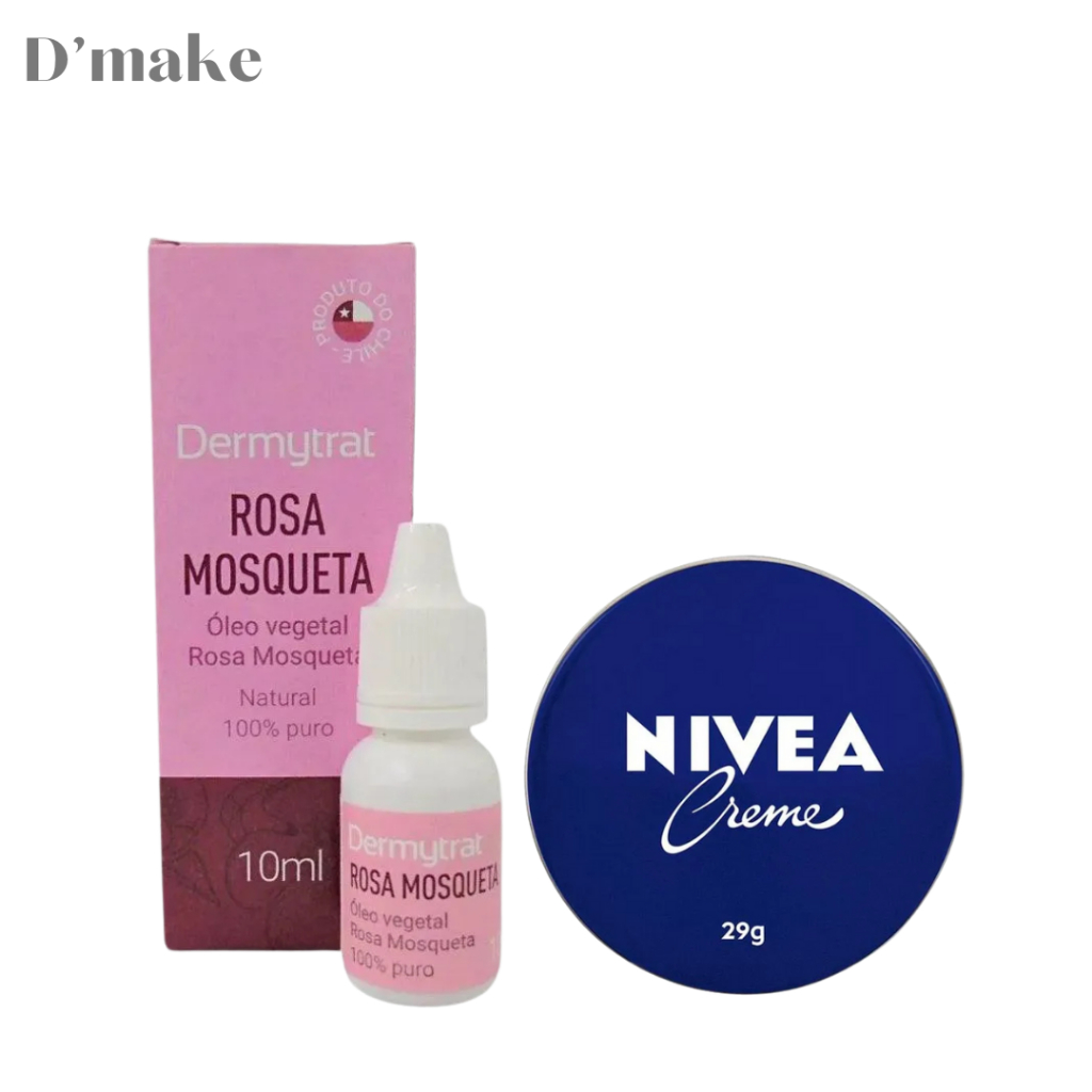 Creme nivea lata 29g+ rosa mosqueta 10ml | Shopee Brasil