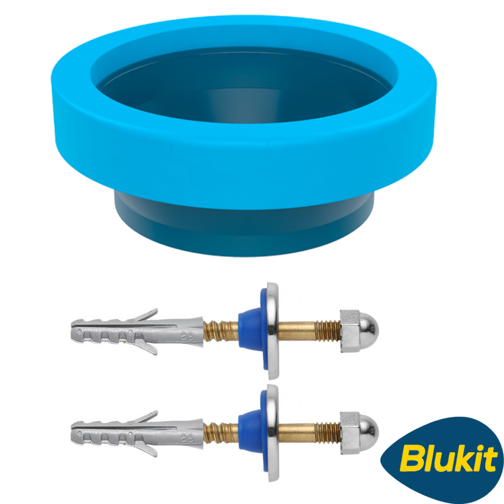 Anel De Vedação Blukit para Vaso Sanitário com 2 Parafusos C/ Bucha 10 ...