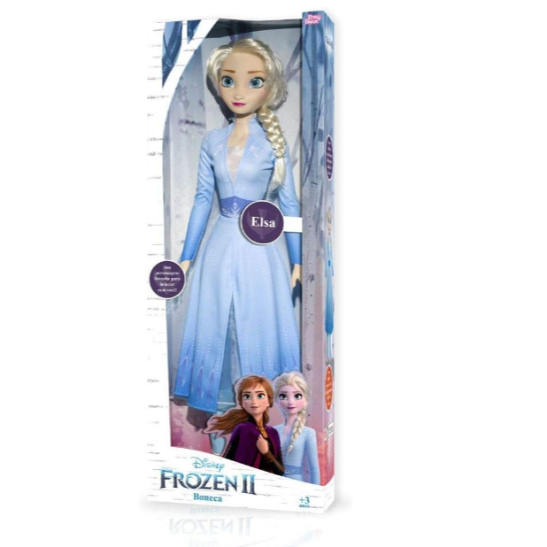 Boneca Frozen Elsa 55 Cm Articulada Brinquedo Infantil princesas Disney ...