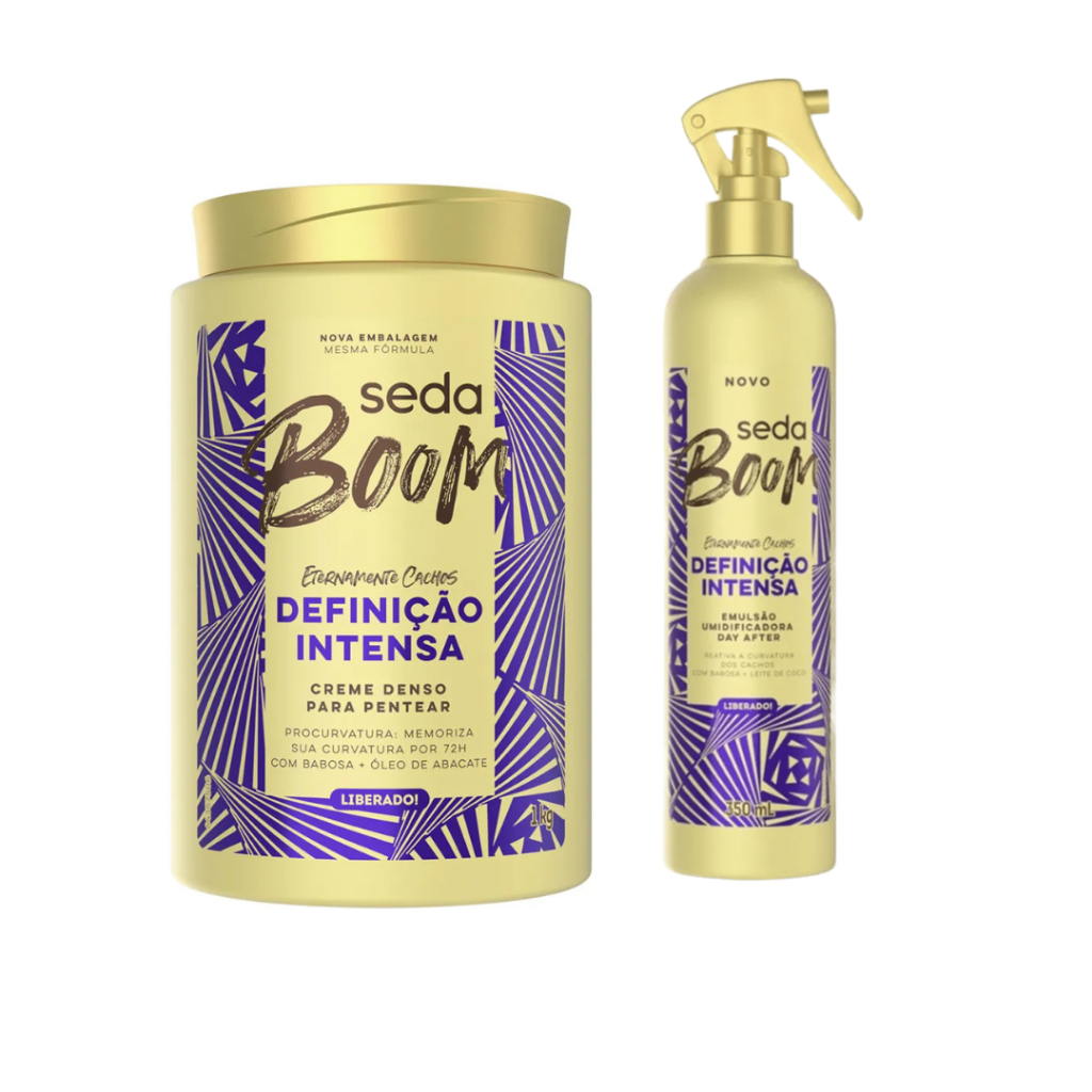 Kit Seda Boom Definição Intensa Creme de Pentear e Spray. | Shopee Brasil