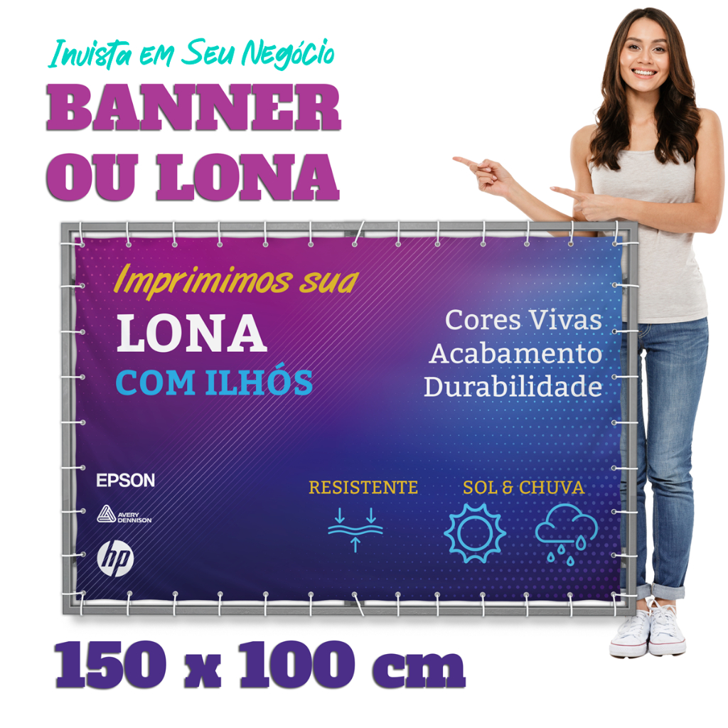 Banner, Lona para Loja 1.60 x 1.00 metro Banner Personalizado, Banner ...