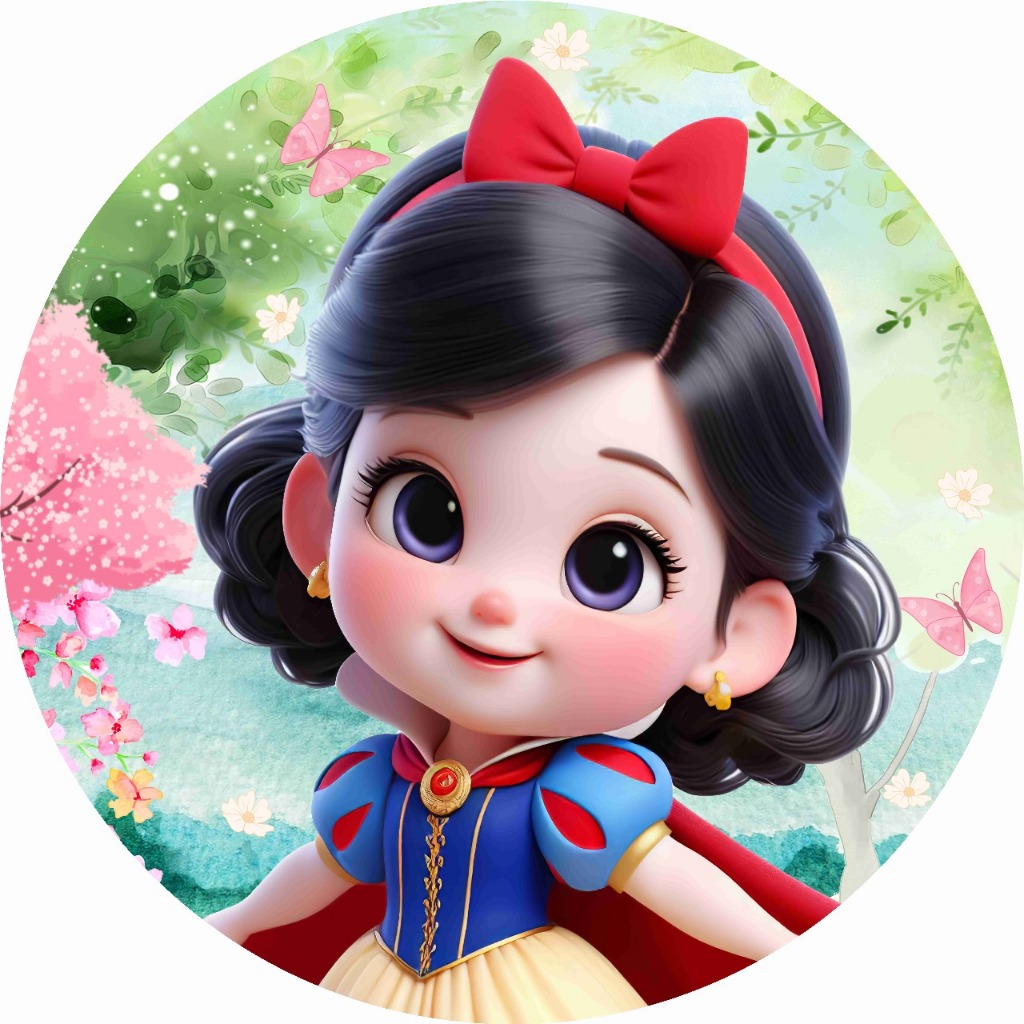 Painel para Festa Sublimado Redondo Tema: Branca de Neve Baby Olhos ...