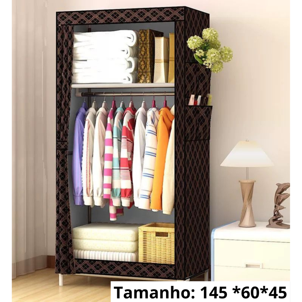 Guarda Roupa Dobrável Armário Organizador Portátil Grande Roupeiro ...
