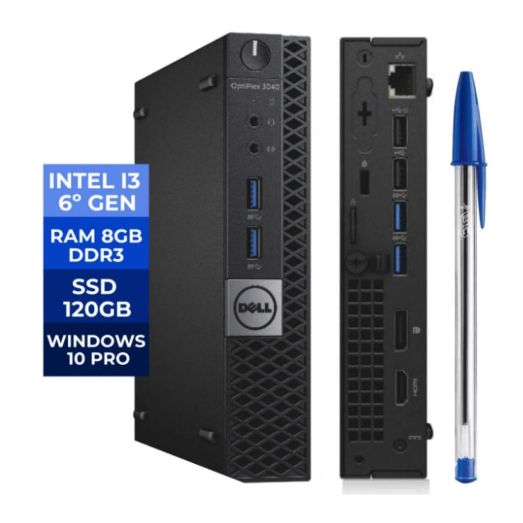 Micro Cpu DELL 3040 Intel Core I3-6100T 6º geração | 8gb SSD 120gb ...