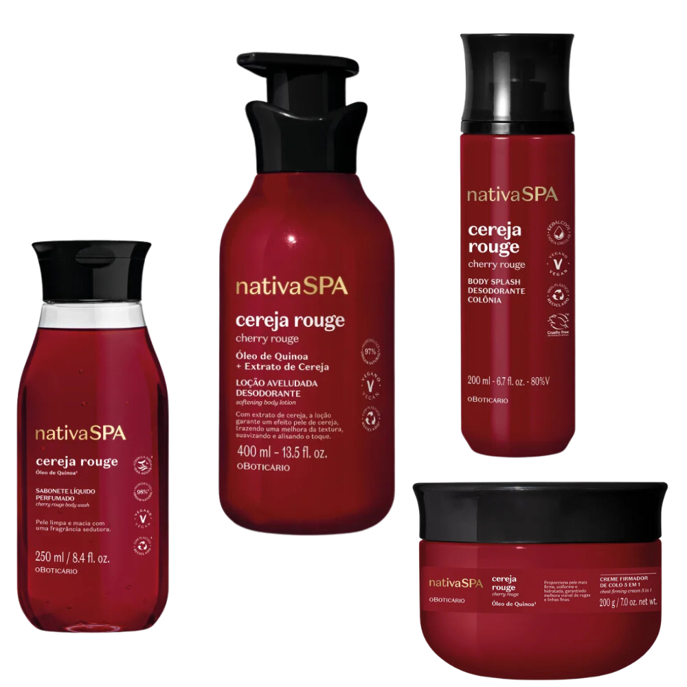 Linha Nativa Spa O Boticário Cereja Rouge Lançamento!! Escolha o seu ...