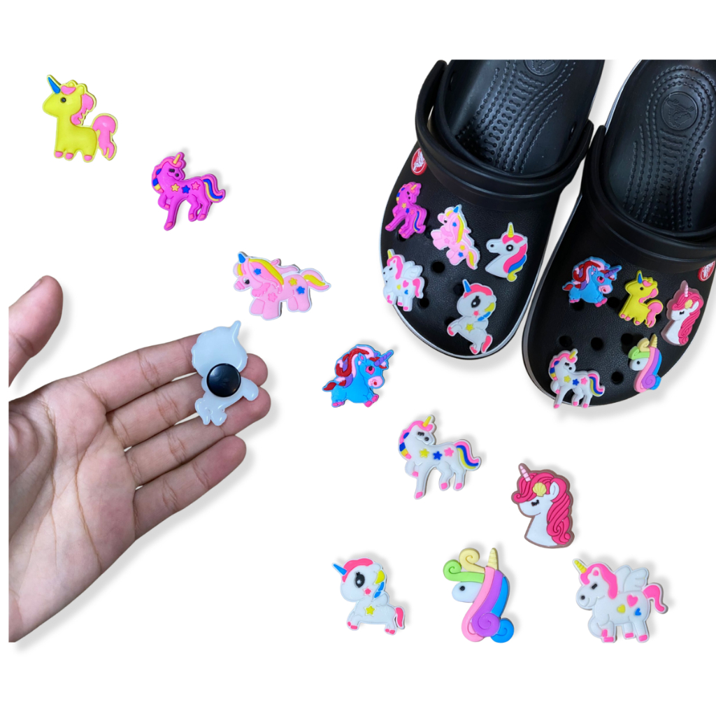 Conjunto de Pins P/Crocs Unicórnio C/10 Unidades | Shopee Brasil