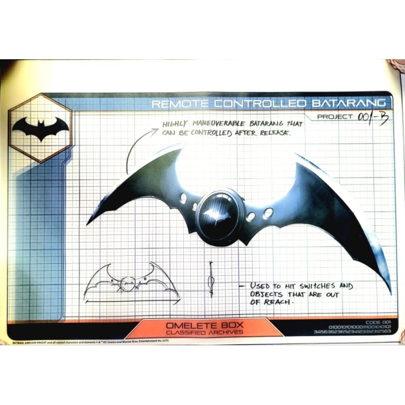 DC | Blueprint Batarang & Batmobile | Shopee Brasil