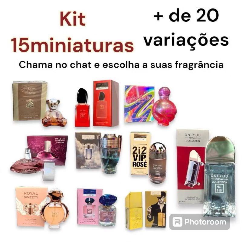 Kit Perfume Feminino Perfume Masculino miniatura 25, 30ml ATACADO PERFUMES | Shopee Brasil