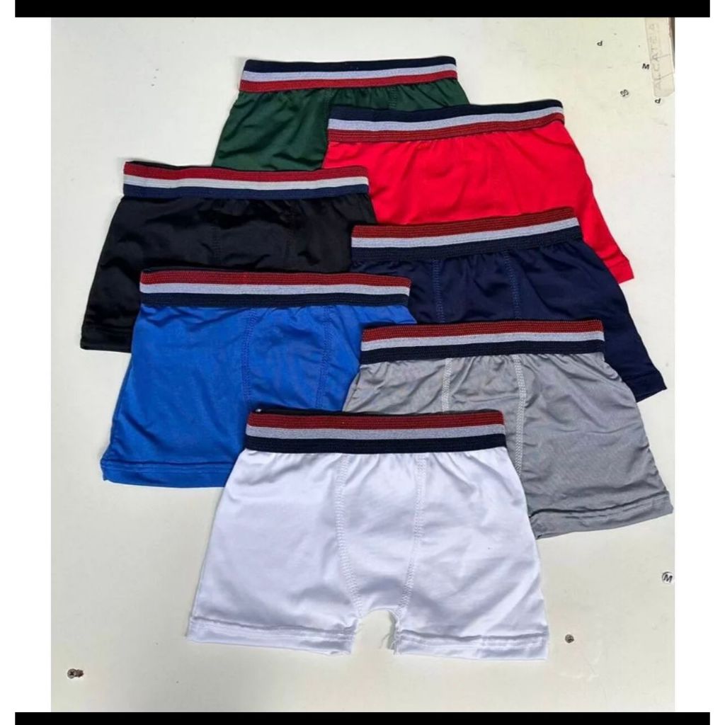 Kit 10 Cuecas Box Infantil Microfibra Cueca Boxer Crianças Estampada ...