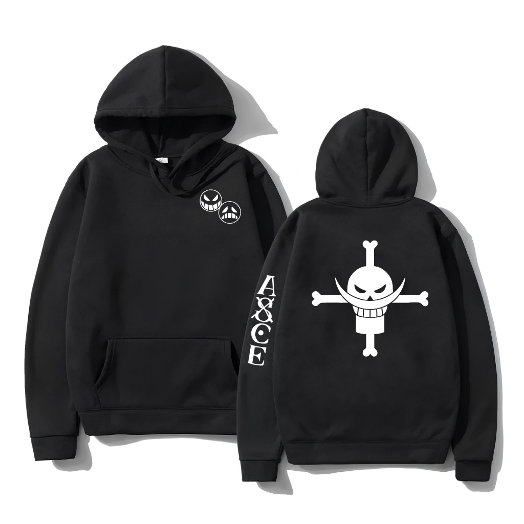 Moletom Blusa de Frio Ace One Piece Barba Branca Anime Luffy Casaco ...