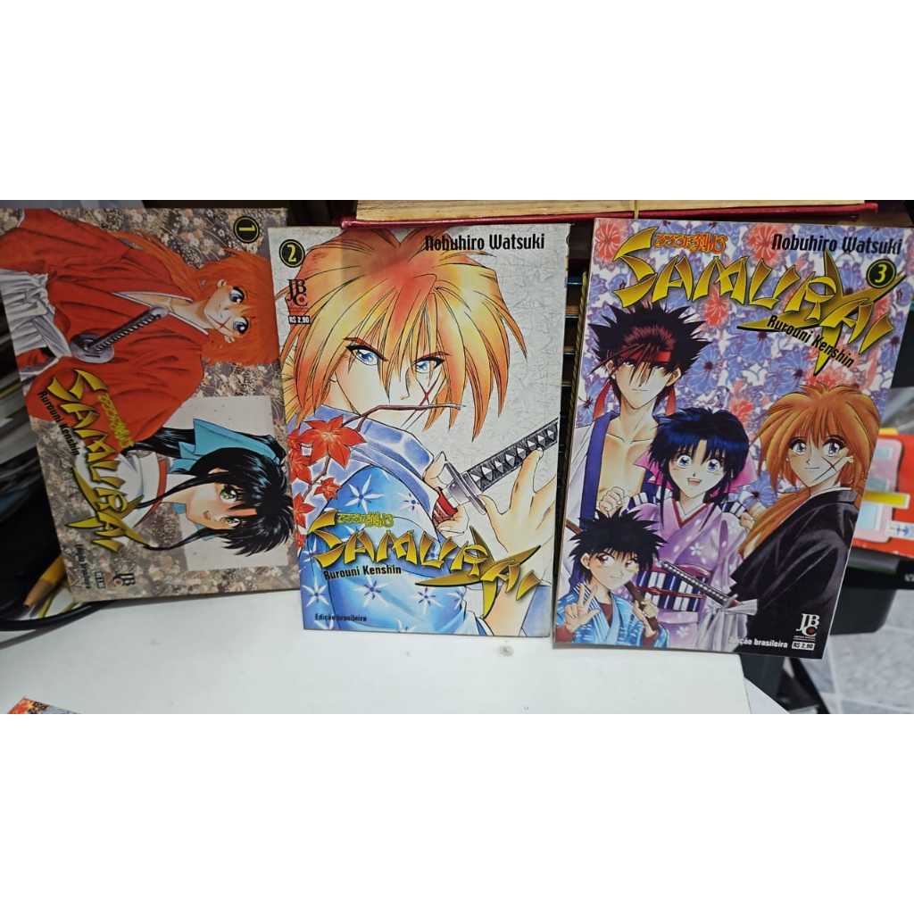 KIT COM 7 MANGAS SAMURAI - RUROUNI KENSHIN - NOBUHIRO WATSUKI - VOLUMES ...