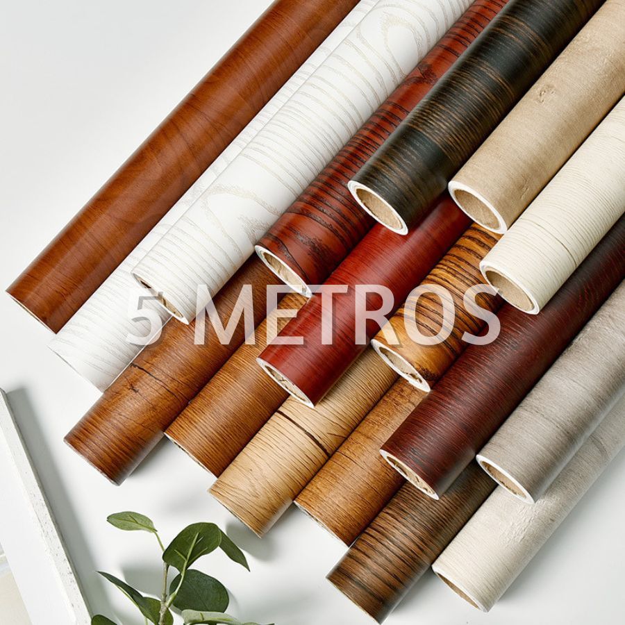 Papel De Parede Madeira 3d 5 Metros X 45cm Auto Adesivo Colante